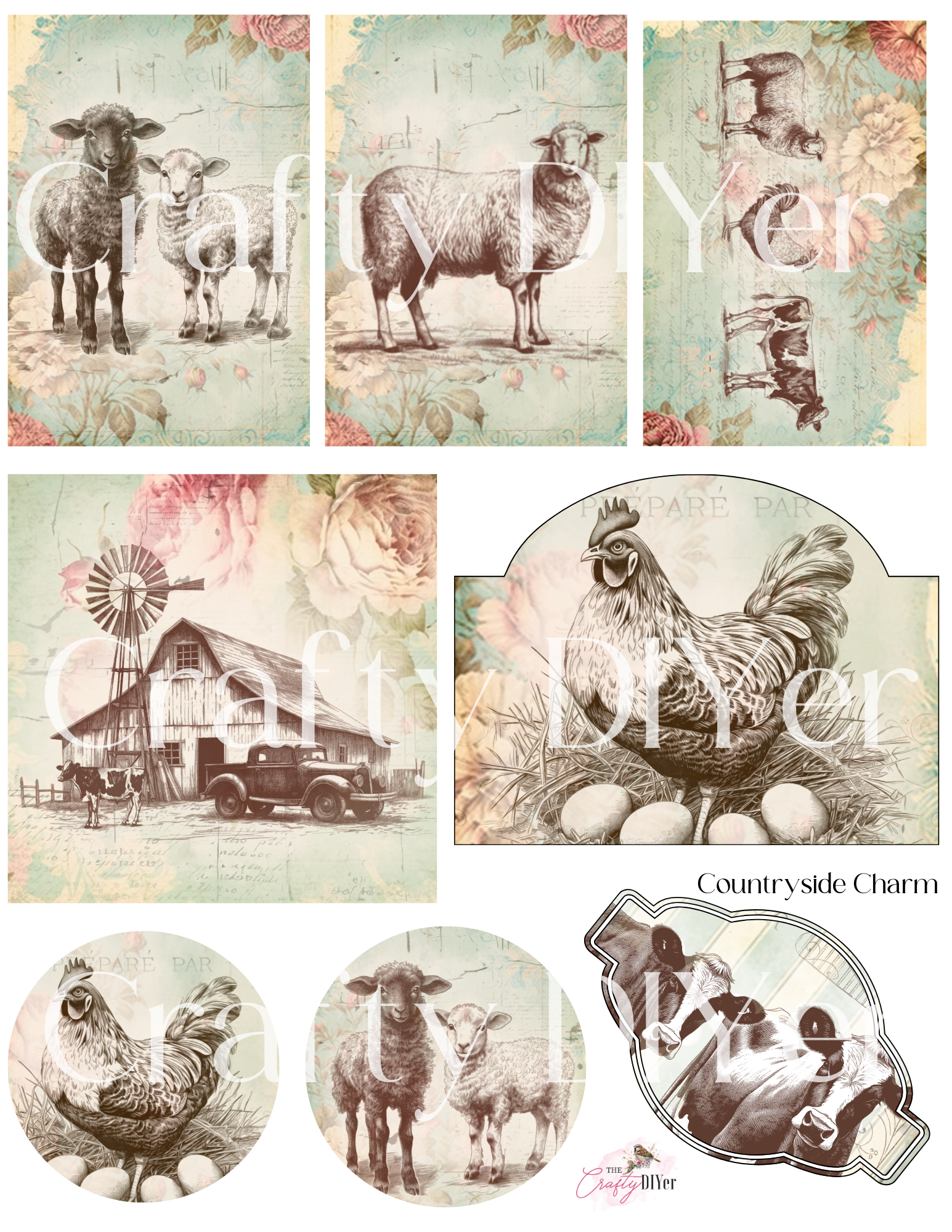 Countryside Charm Digital Printables - The Crafty DIYer
