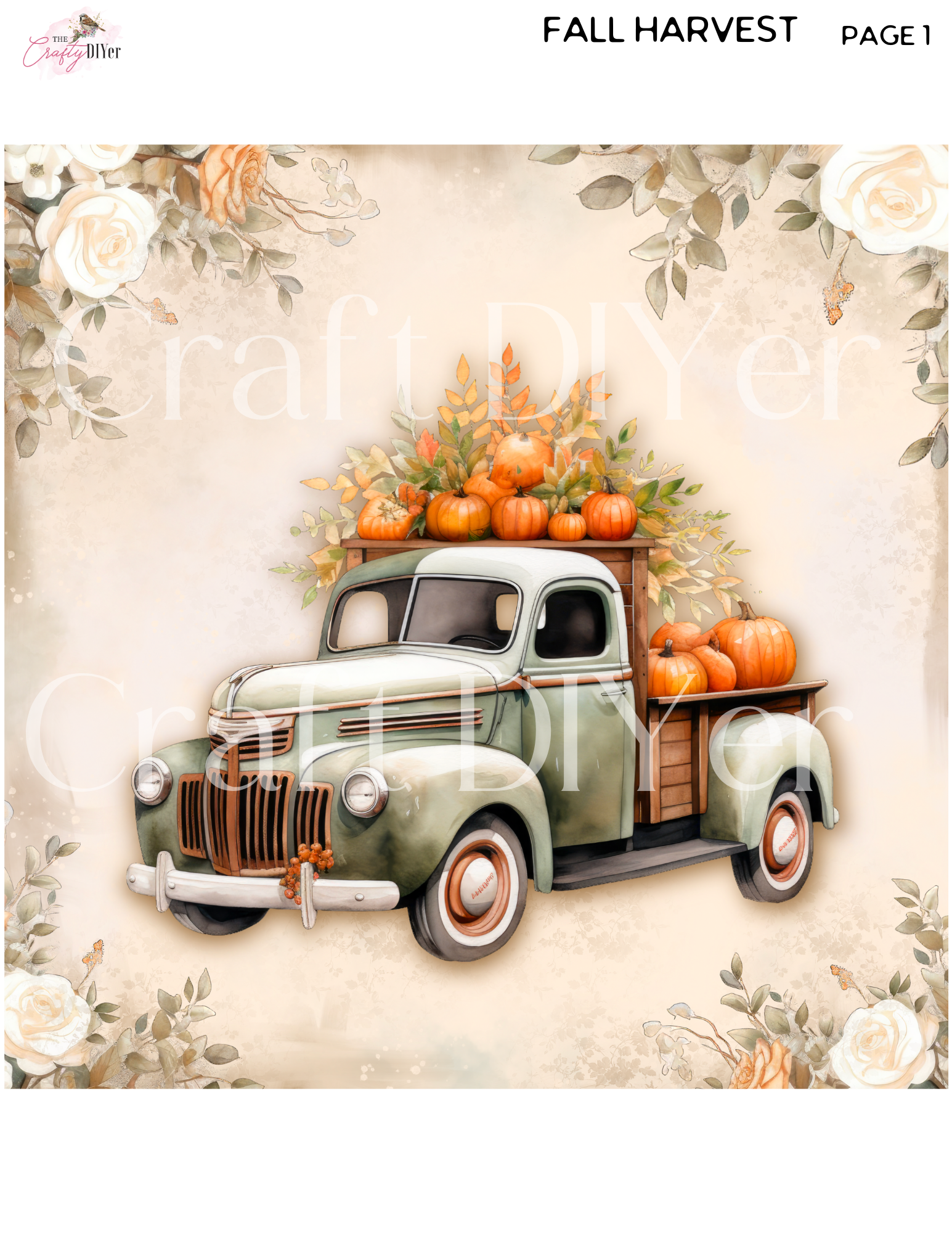 Fall Harvest Digital Printables - The Crafty DIYer