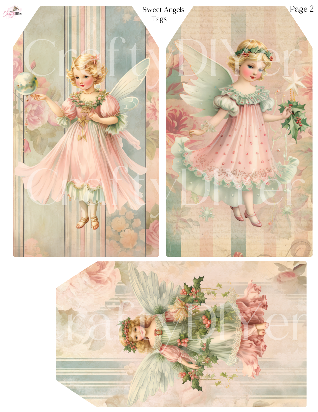 Sweet Angels Digital Printables - The Crafty DIYer
