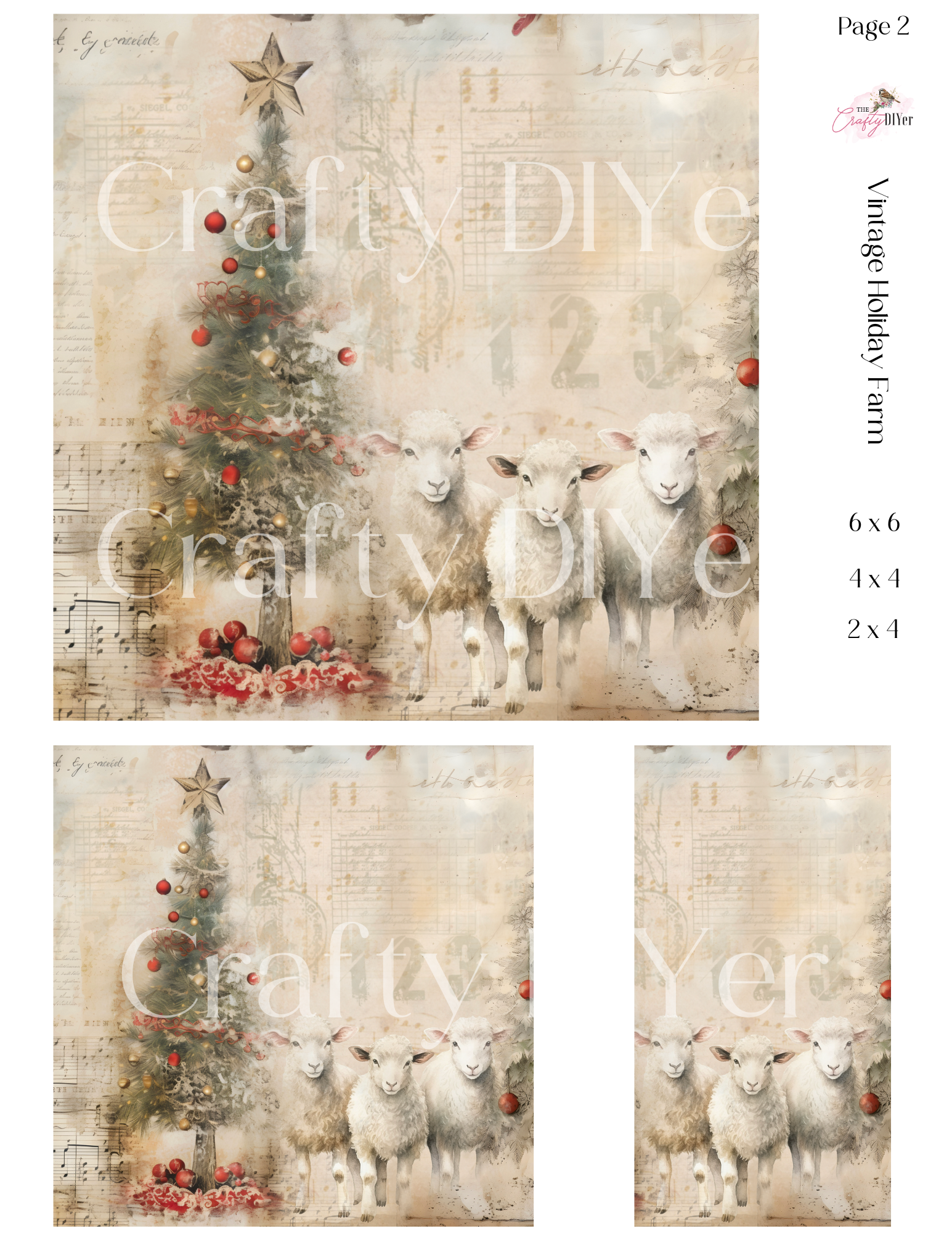 Vintage Holiday Farm Digital Printables - The Crafty DIYer