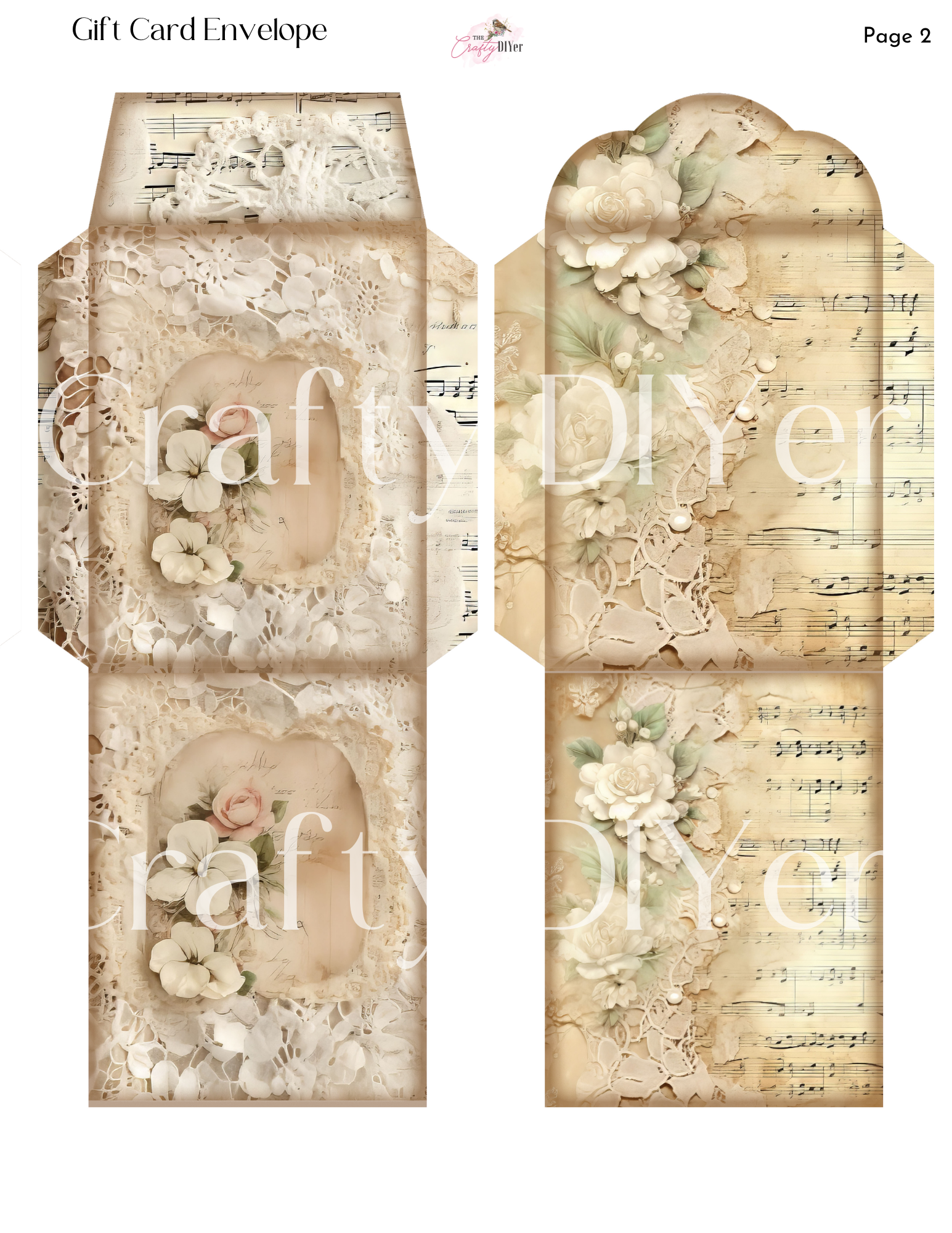 Gift Card Envelops Digital Printables - The Crafty DIYer