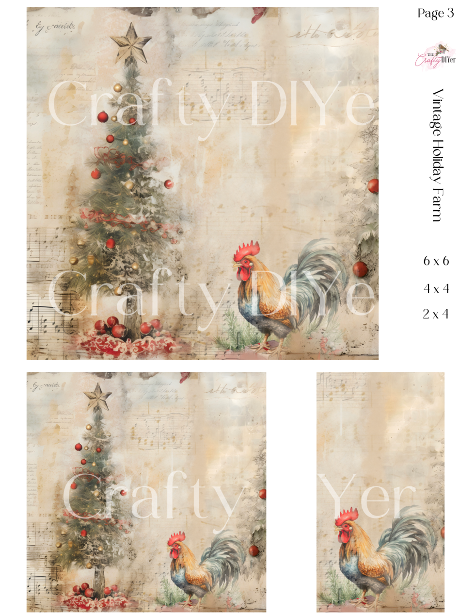 Vintage Holiday Farm Digital Printables - The Crafty DIYer