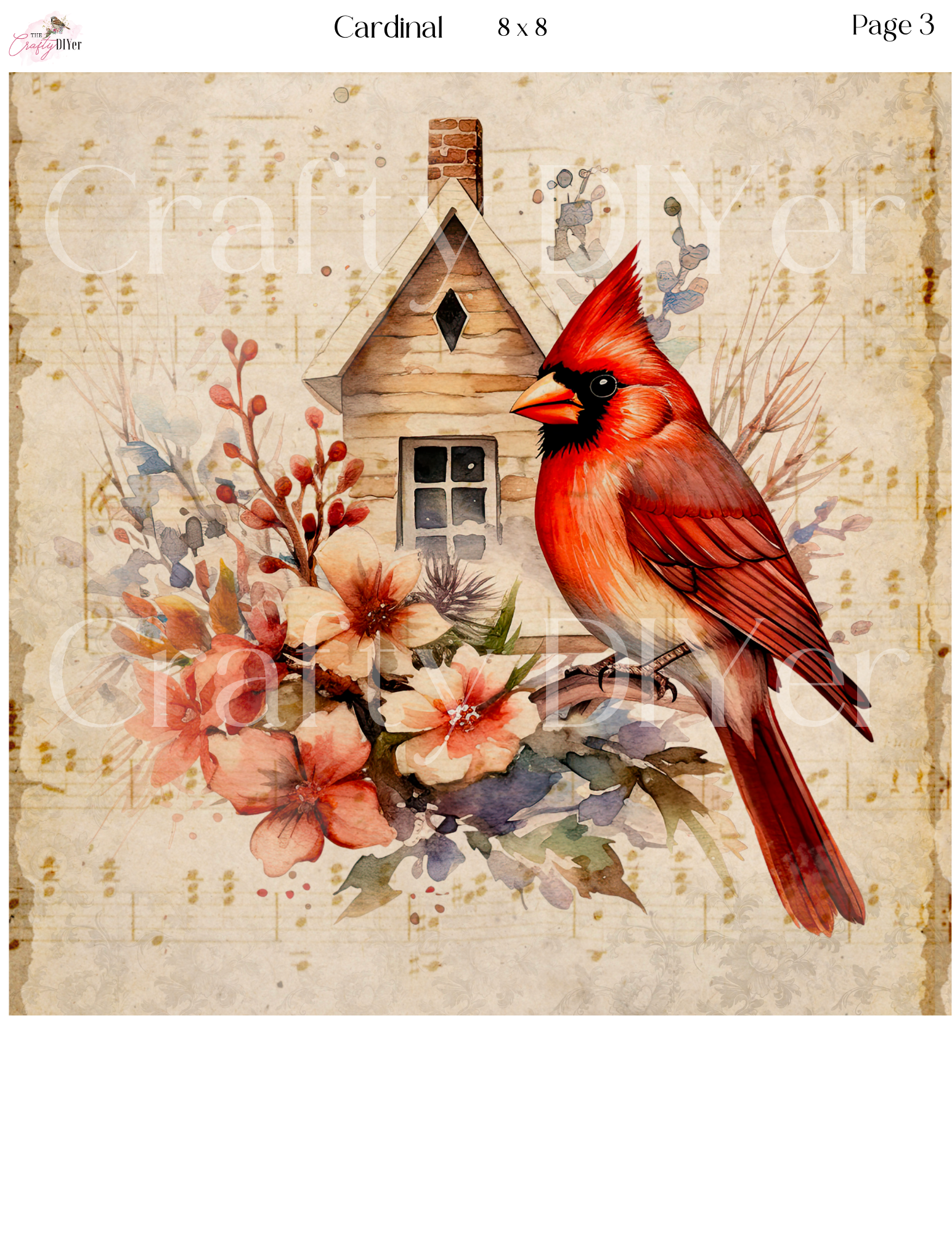 Cardinal Digital Printables - The Crafty DIYer