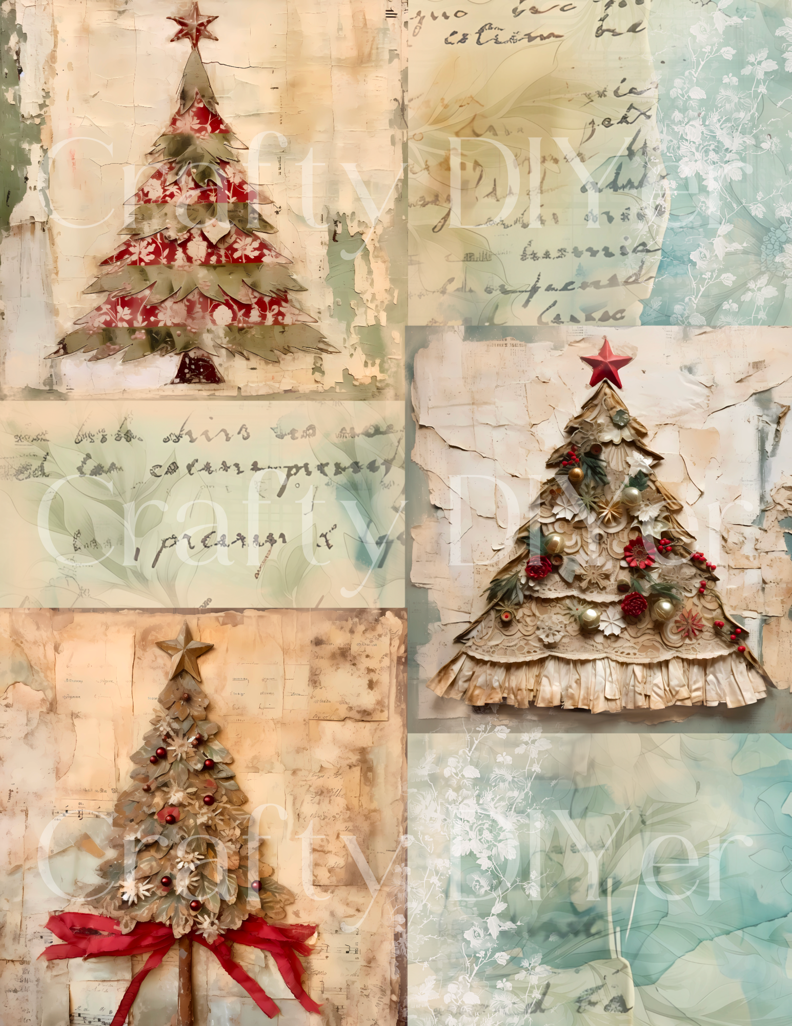 Christmas Trees Digital Printables - The Crafty DIYer