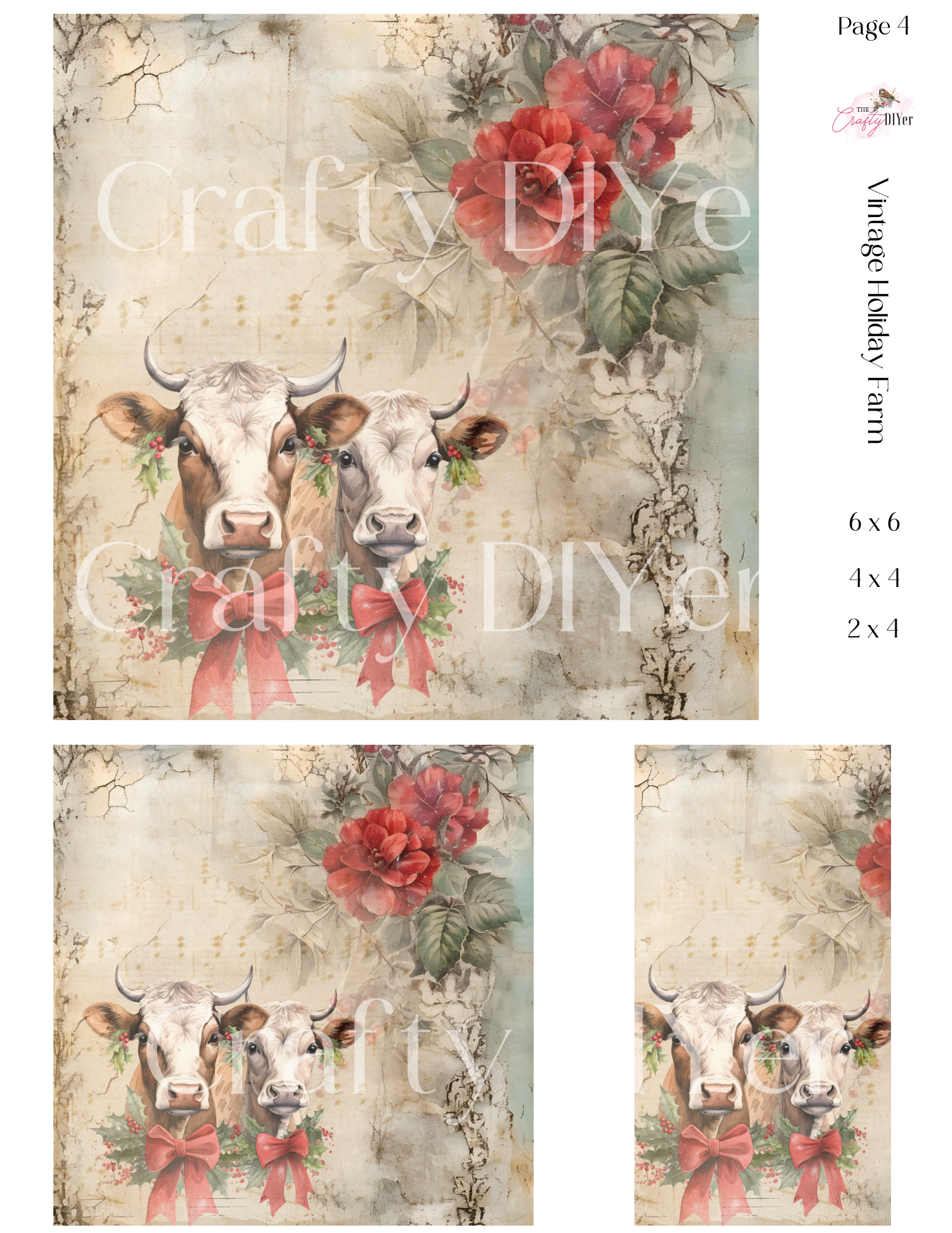 Vintage Holiday Farm Digital Printables - The Crafty DIYer