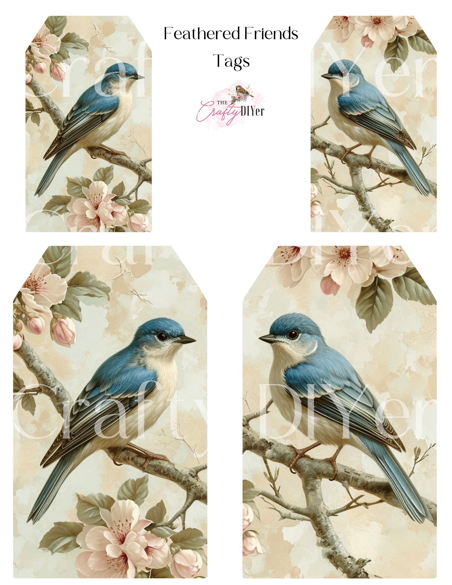 Feathered Friends Digital Printables - The Crafty DIYer