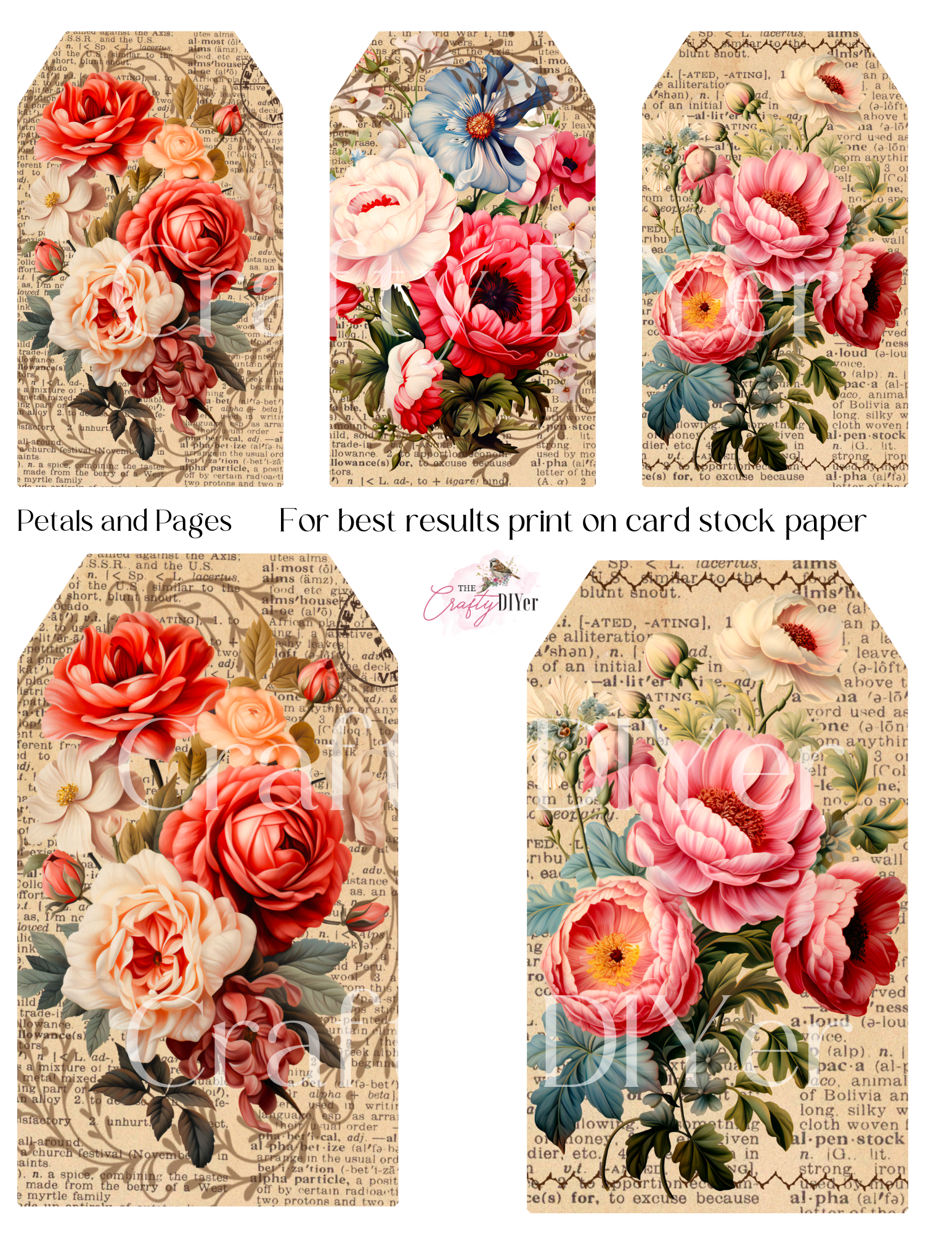 Petals and Pages Digital Printables - The Crafty DIYer
