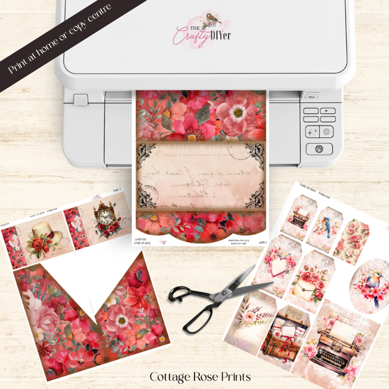 Lady in Red Folio Kit Digital Printables - The Crafty DIYer