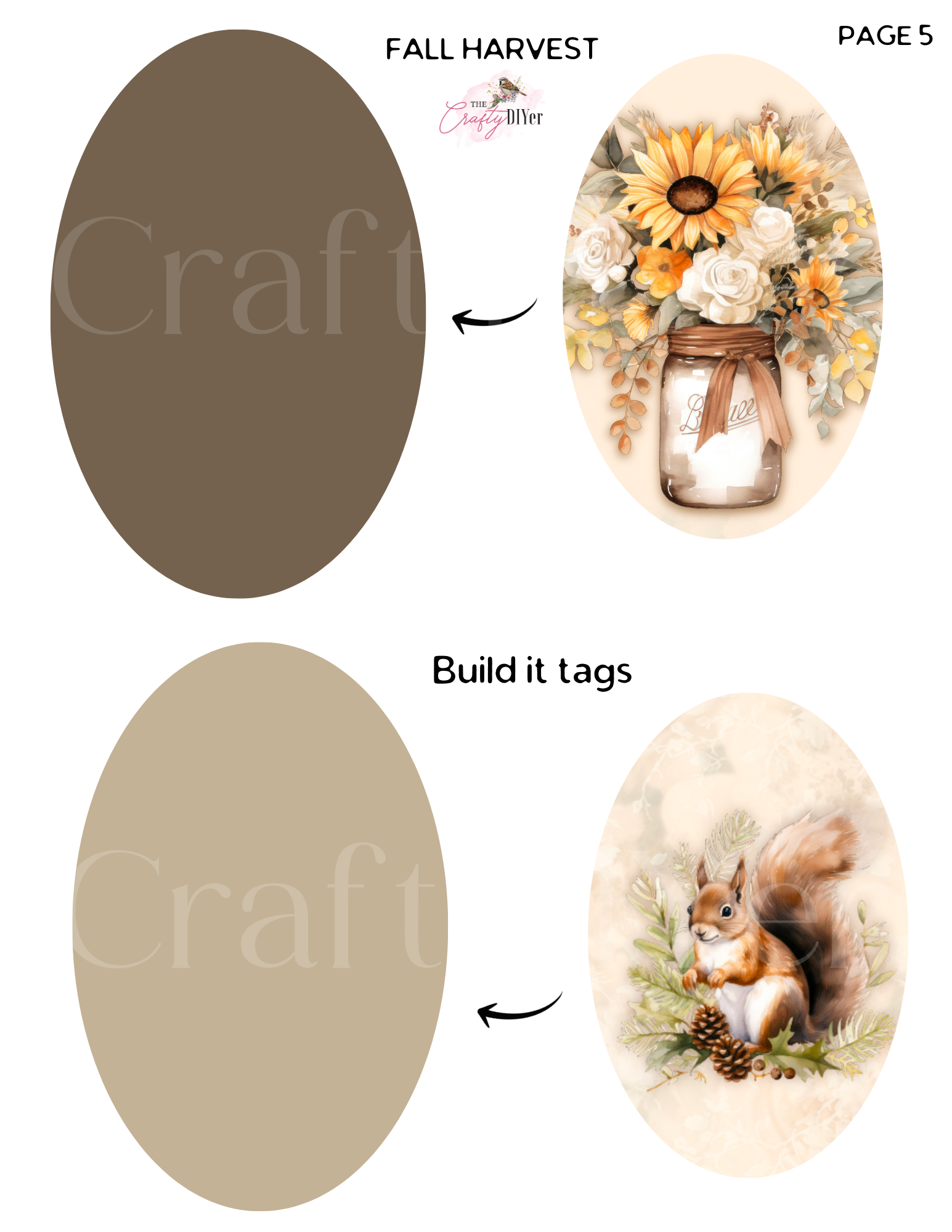 Fall Harvest Digital Printables - The Crafty DIYer