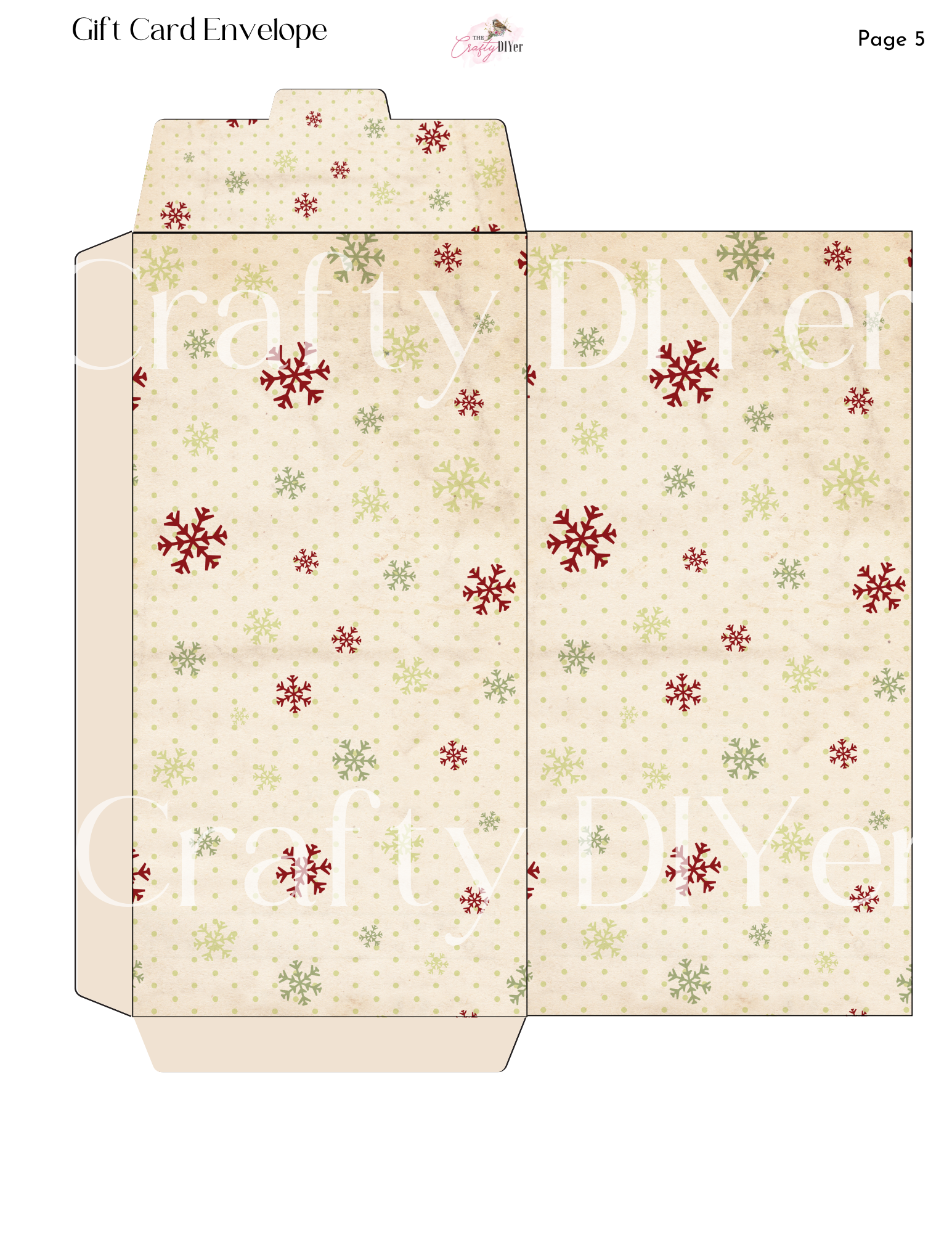 Gift Card Envelops Digital Printables - The Crafty DIYer