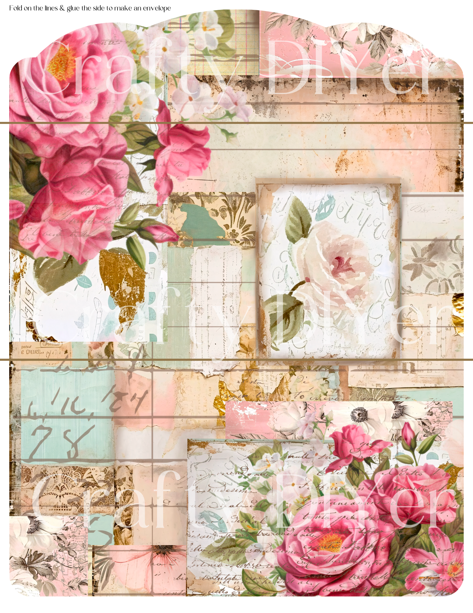 Scrapbook Paper Collage Digital Printables - The Crafty DIYer