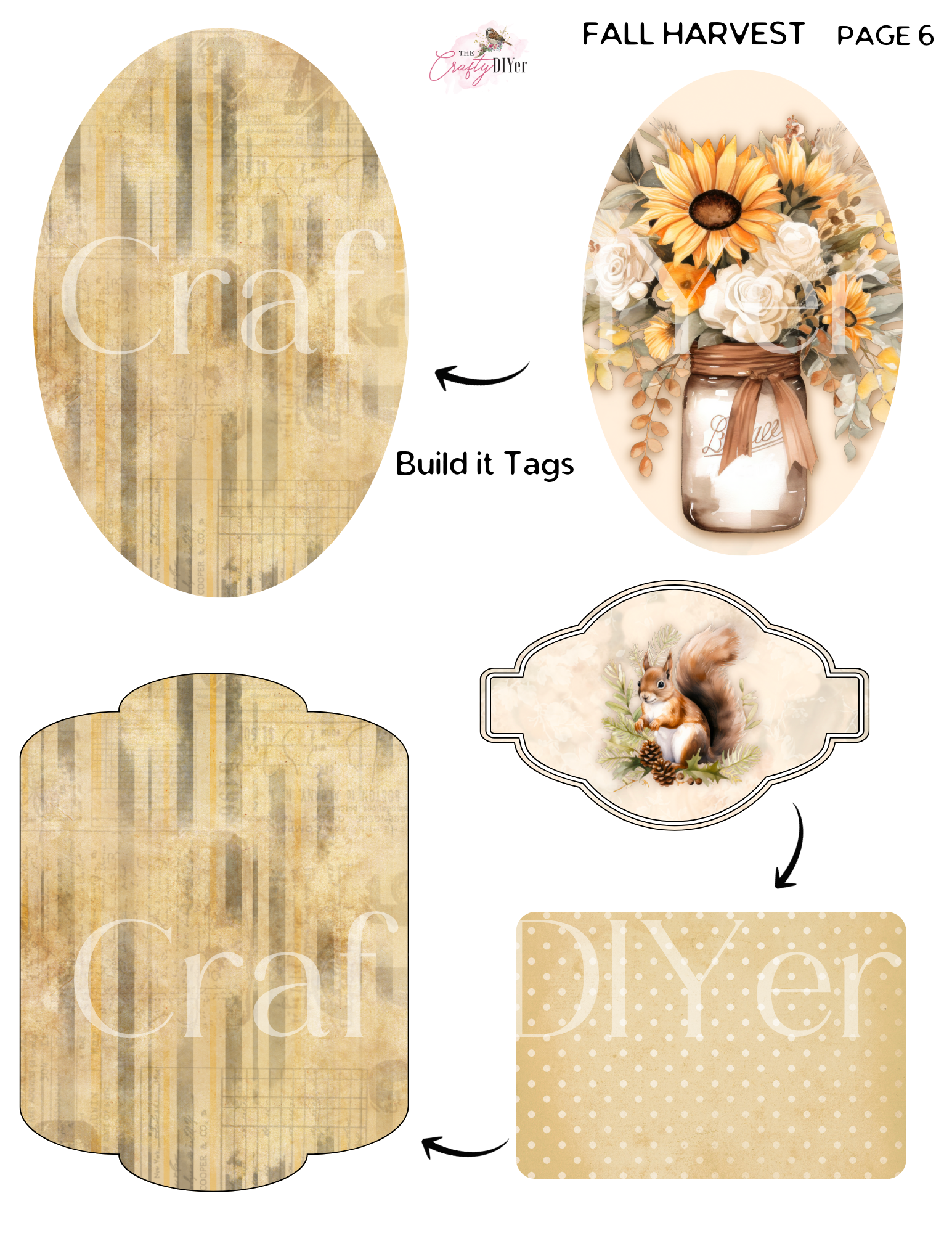 Fall Harvest Digital Printables - The Crafty DIYer