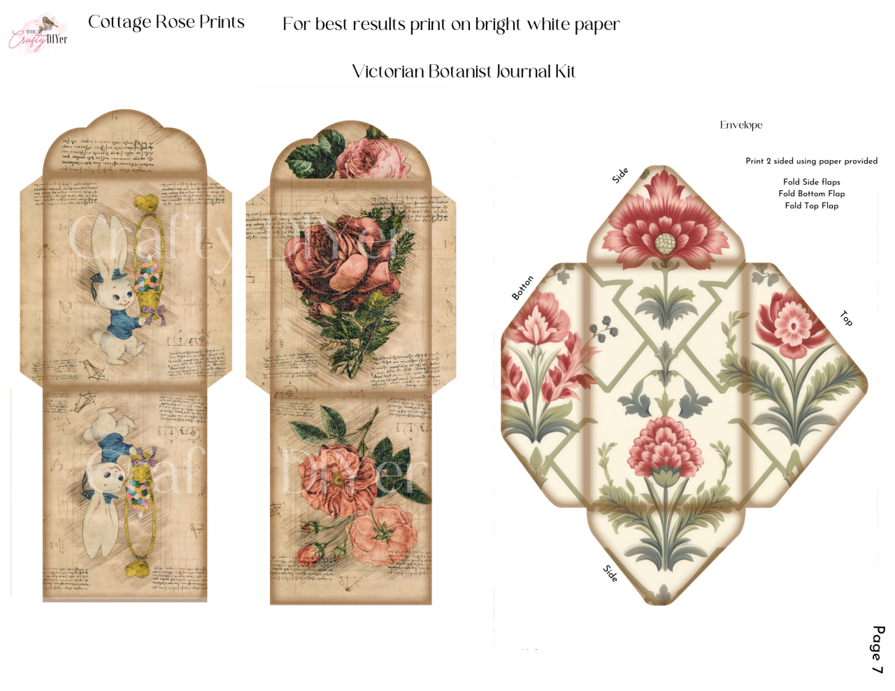 Victorian Botanist Journal Kit Digital Printables - The Crafty DIYer
