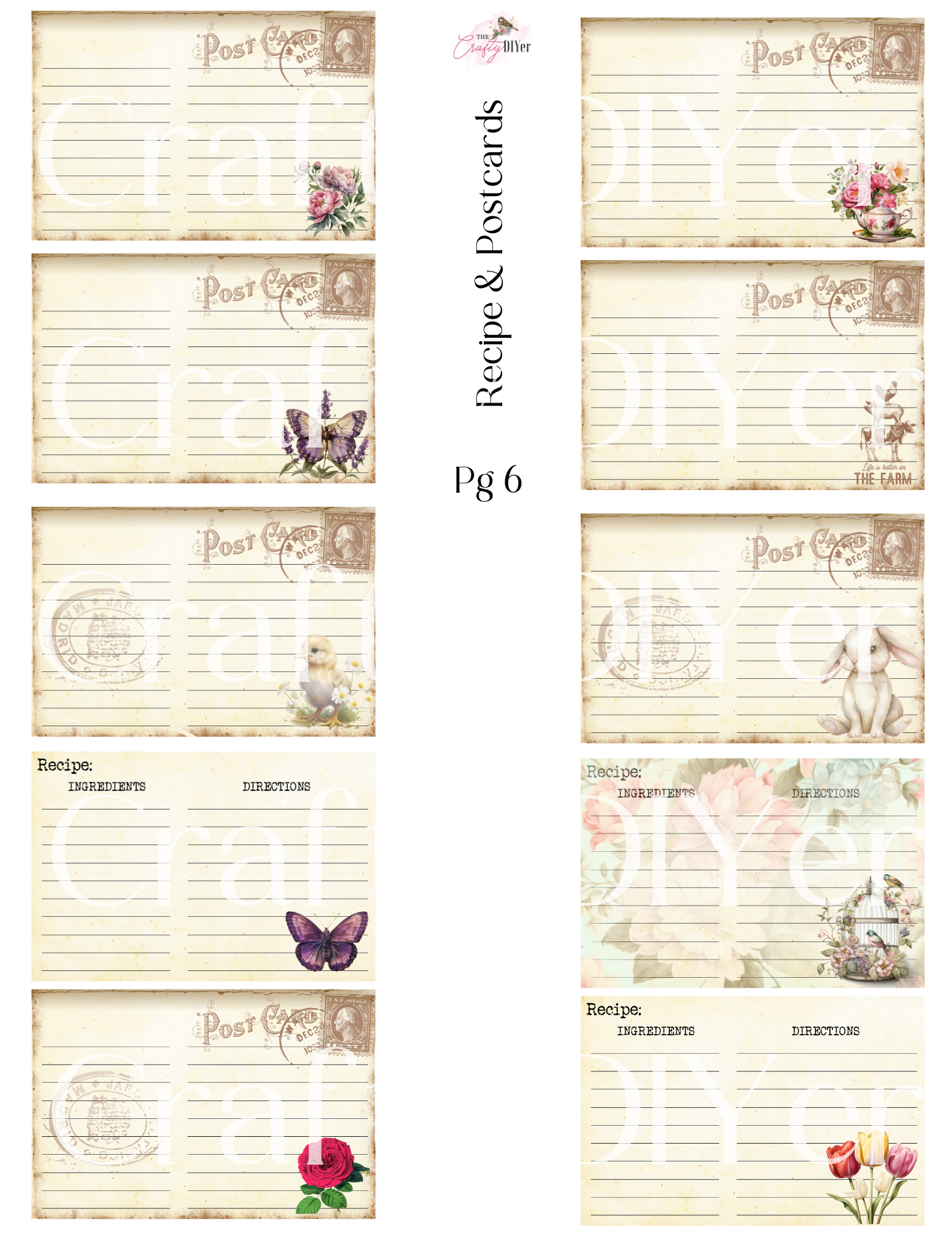 Recipe & Postcards Digital Printables (April 2024 DPC Exclusive) - The ...