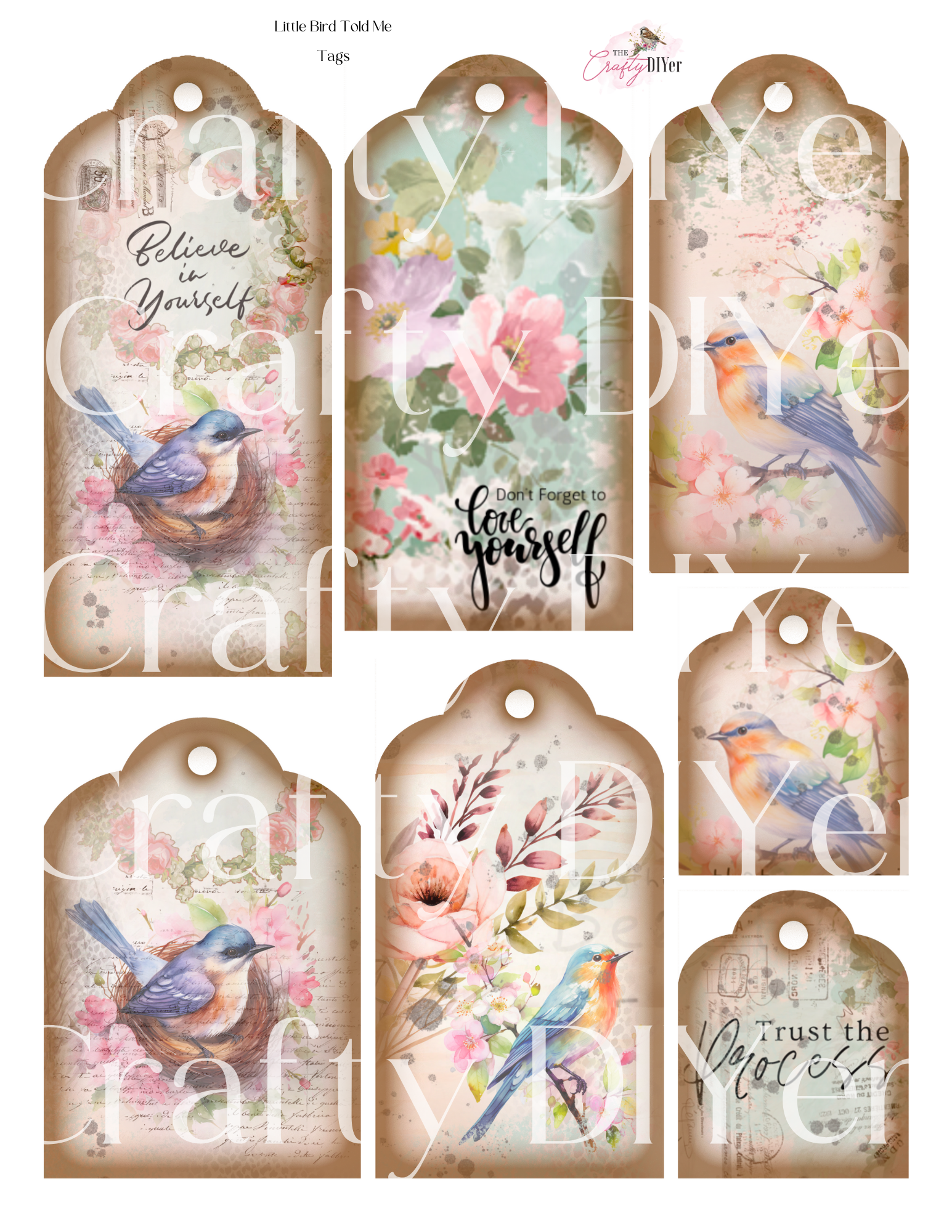 Little Birdie Told Me Digital Printables - The Crafty DIYer