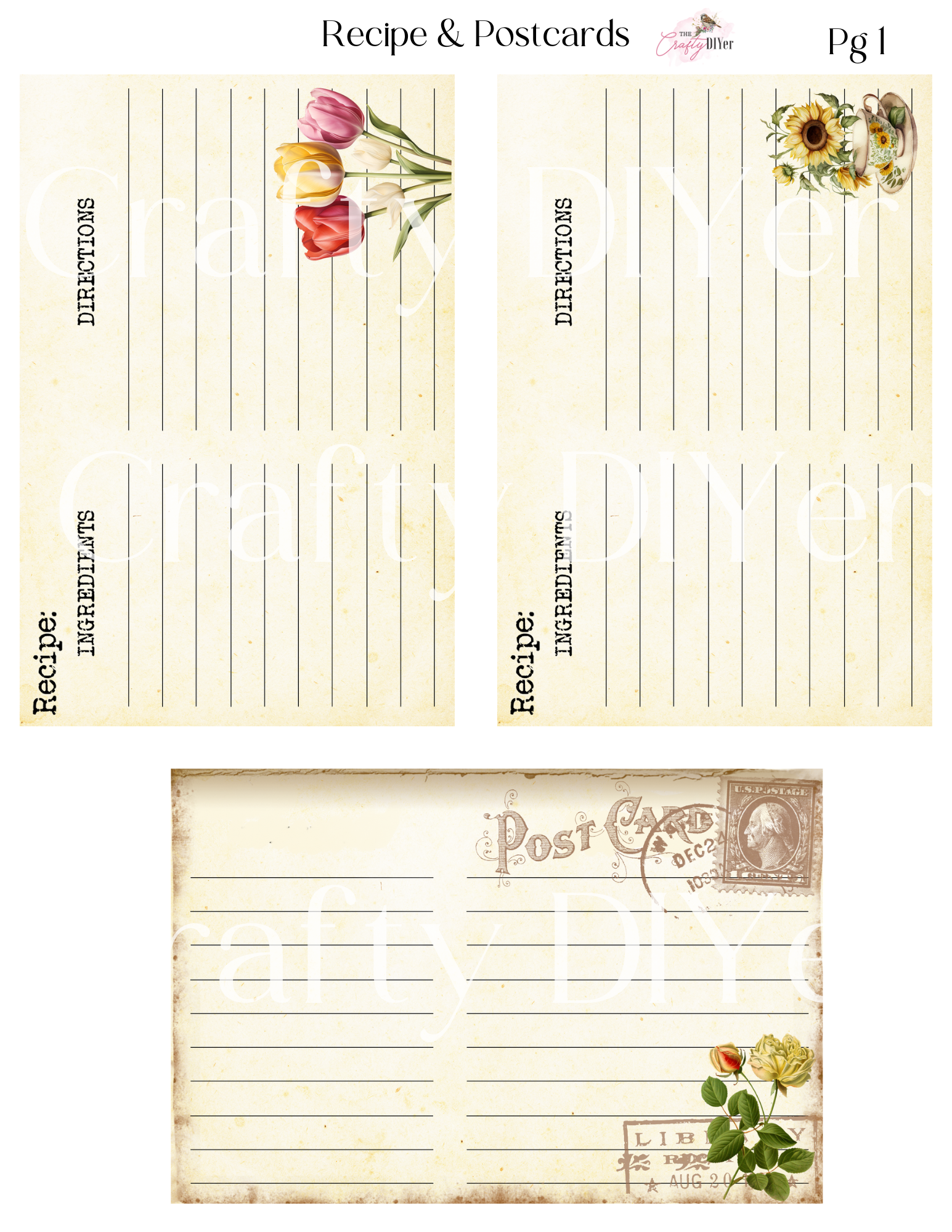 Recipe & Postcards Digital Printables (April 2024 DPC Exclusive) - The ...