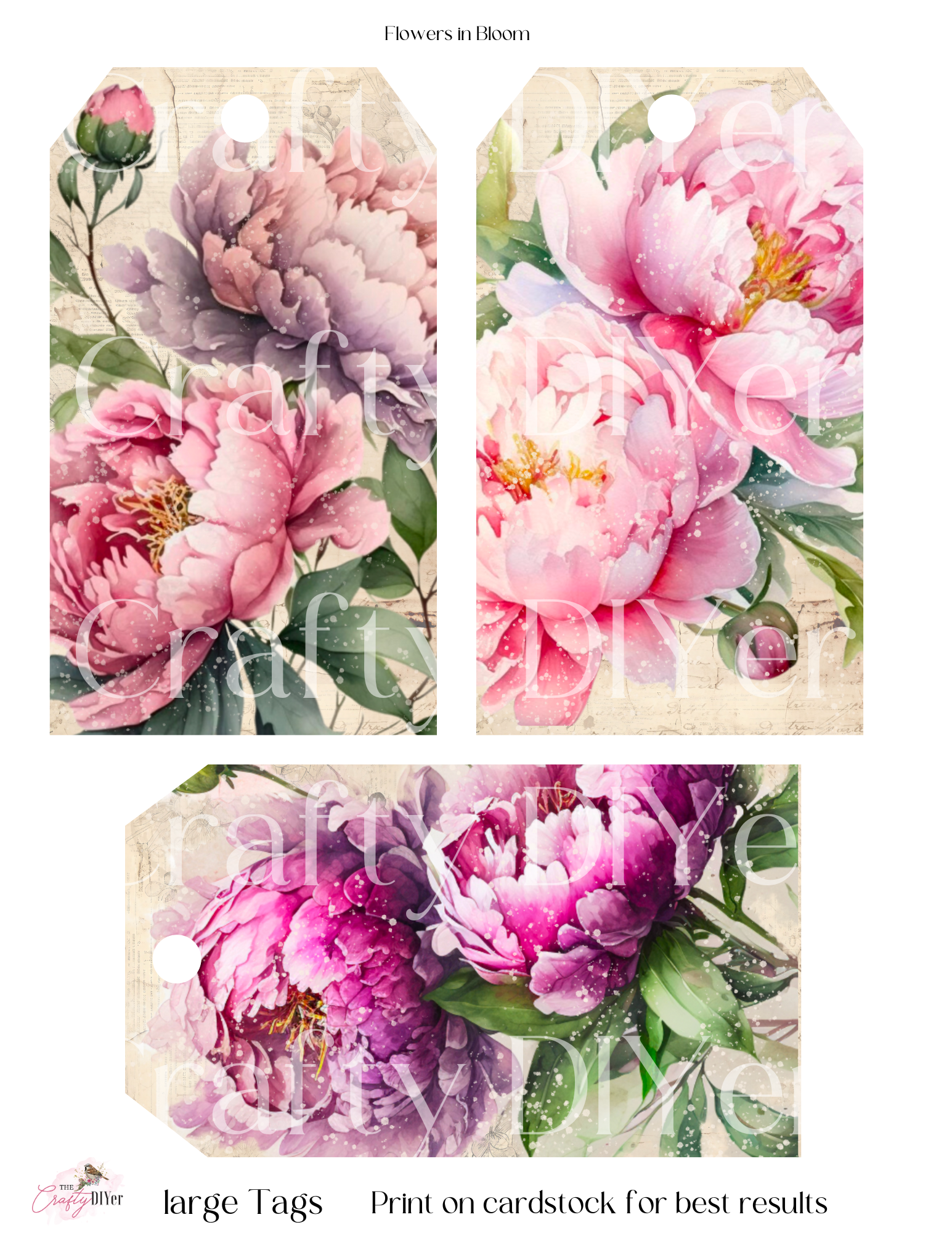 Flowers in Bloom Digital Printables - The Crafty DIYer
