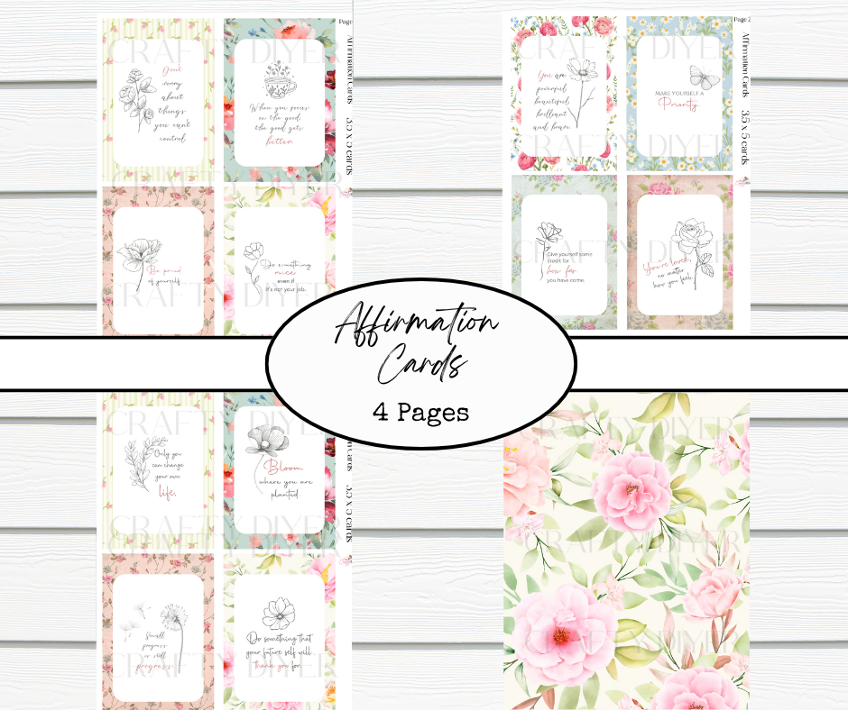 Affirmation Cards Digital Printables - The Crafty DIYer
