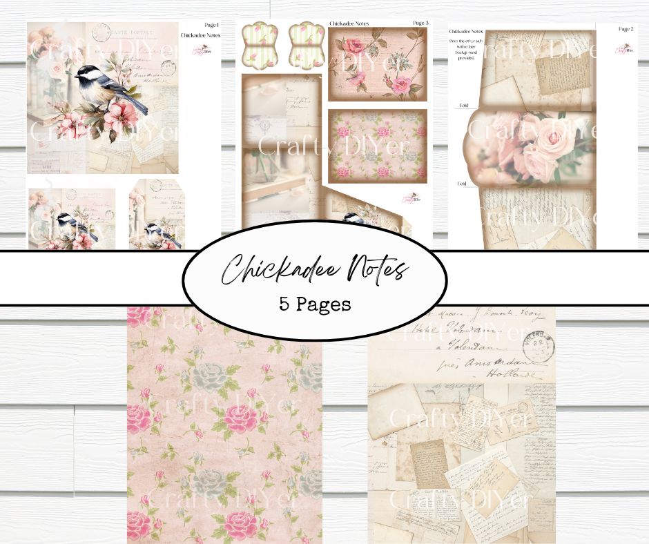 Chickadee Notes Digital Printables - The Crafty DIYer