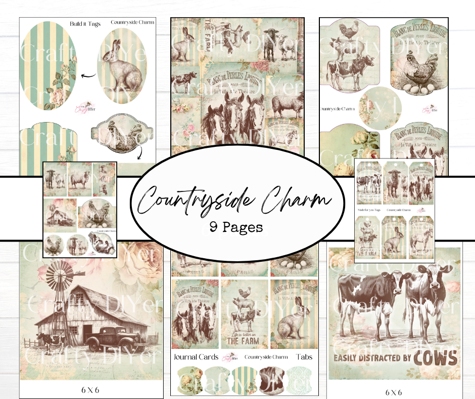 Countryside Charm Digital Printables - The Crafty DIYer