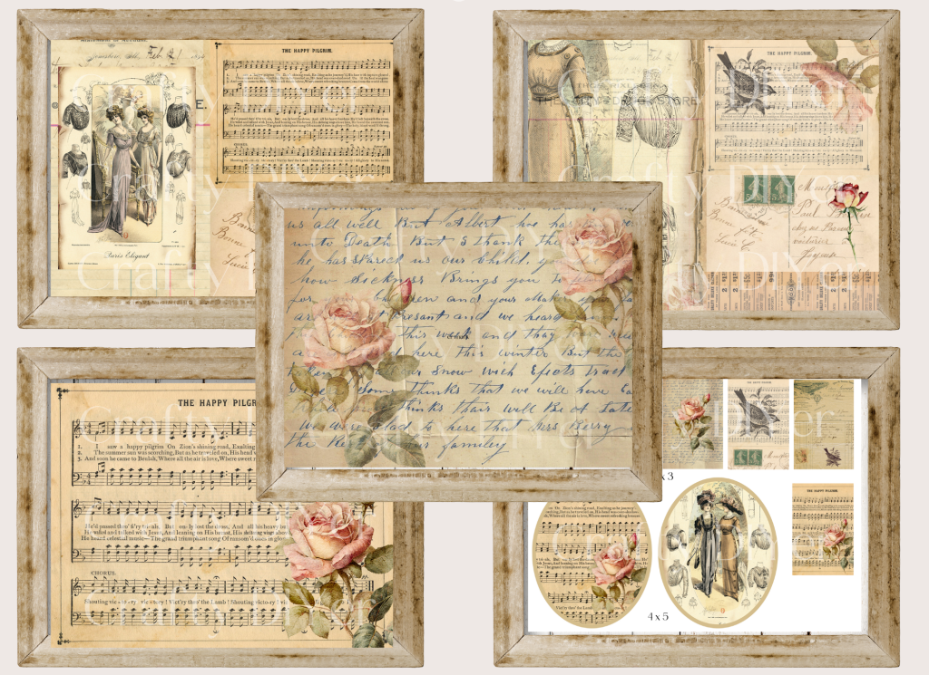 Vintage Journal Printable Set - The Crafty DIYer
