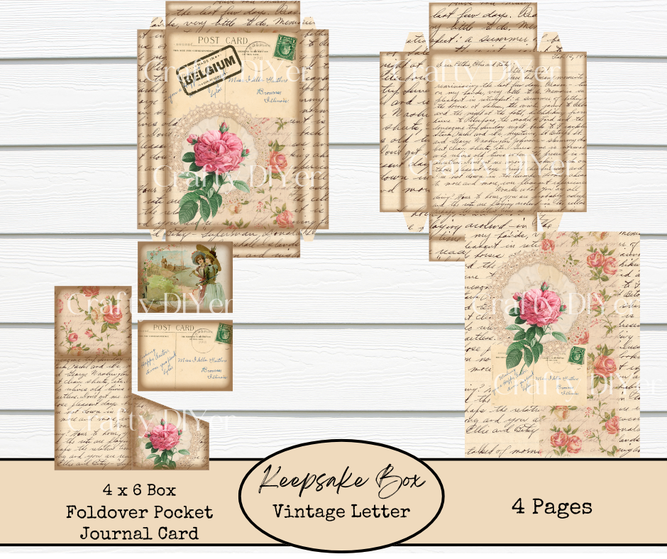 Keepsake Box Vintage Letters Digital Printables - The Crafty DIYer