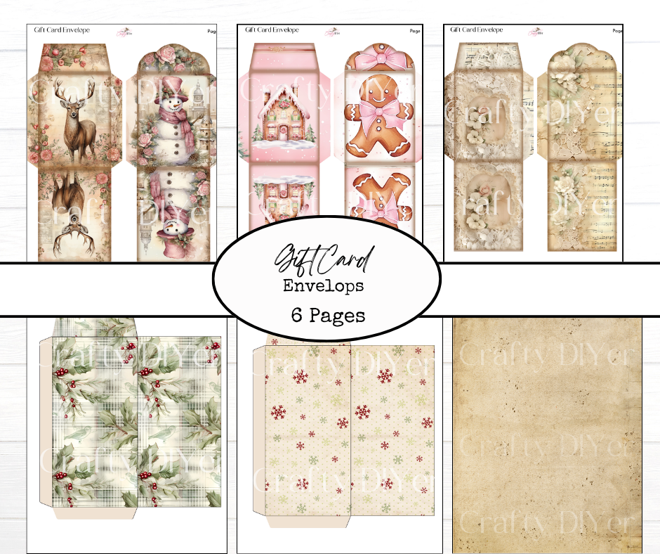 Gift Card Envelops Digital Printables - The Crafty DIYer
