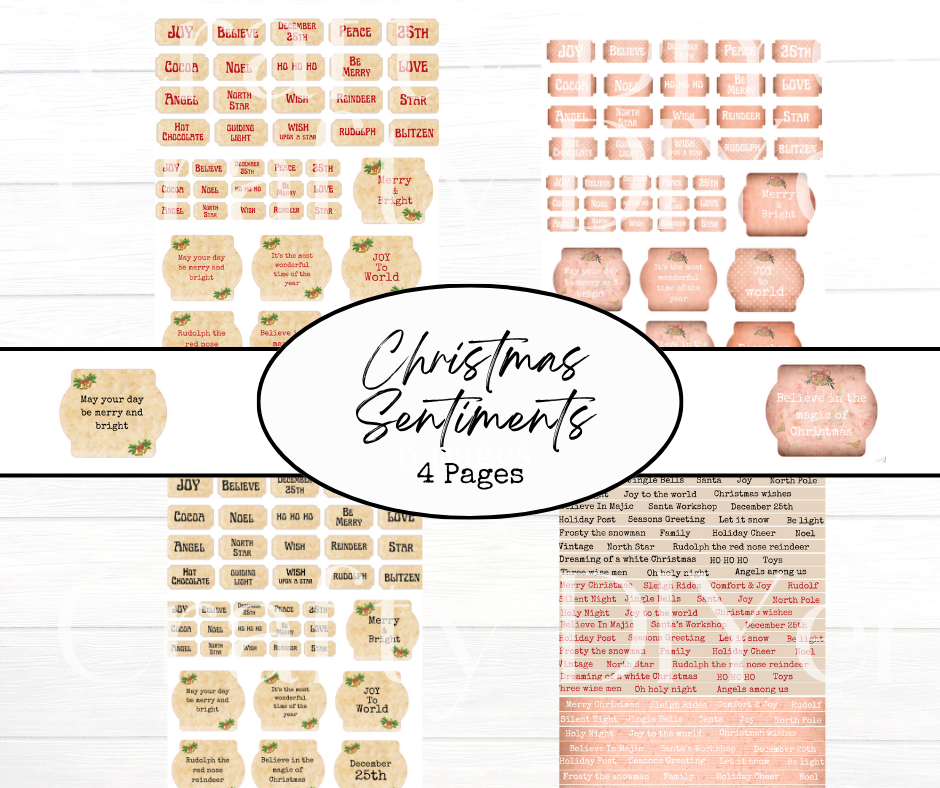 Christmas Sentiments - The Crafty DIYer