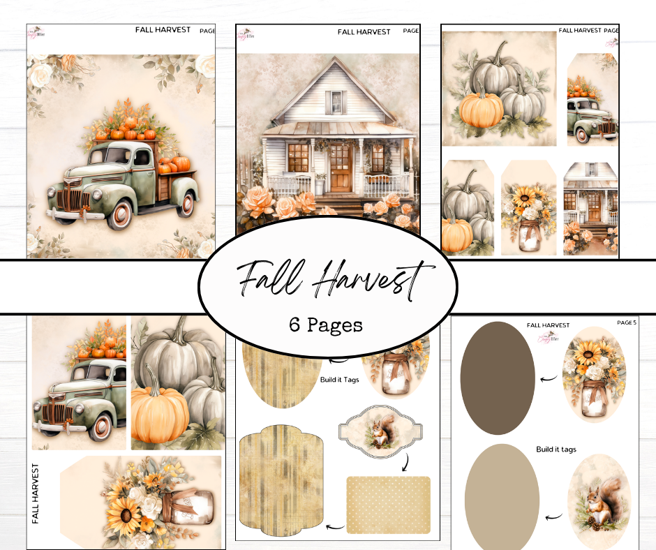Fall Harvest Digital Printables - The Crafty DIYer