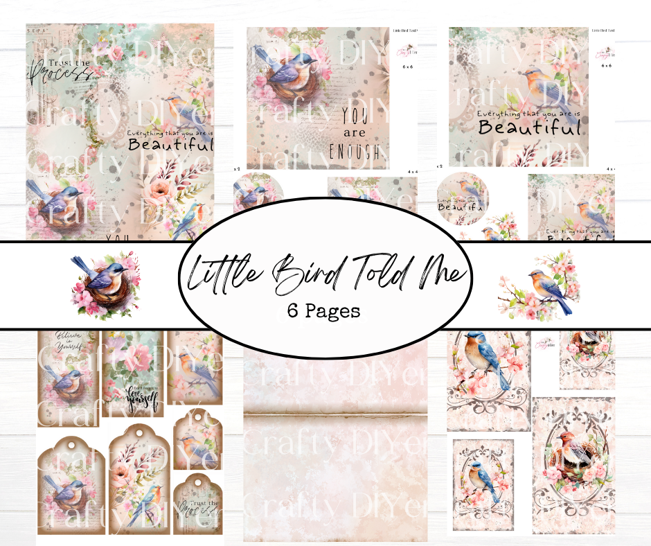 Little Birdie Told Me Digital Printables - The Crafty DIYer