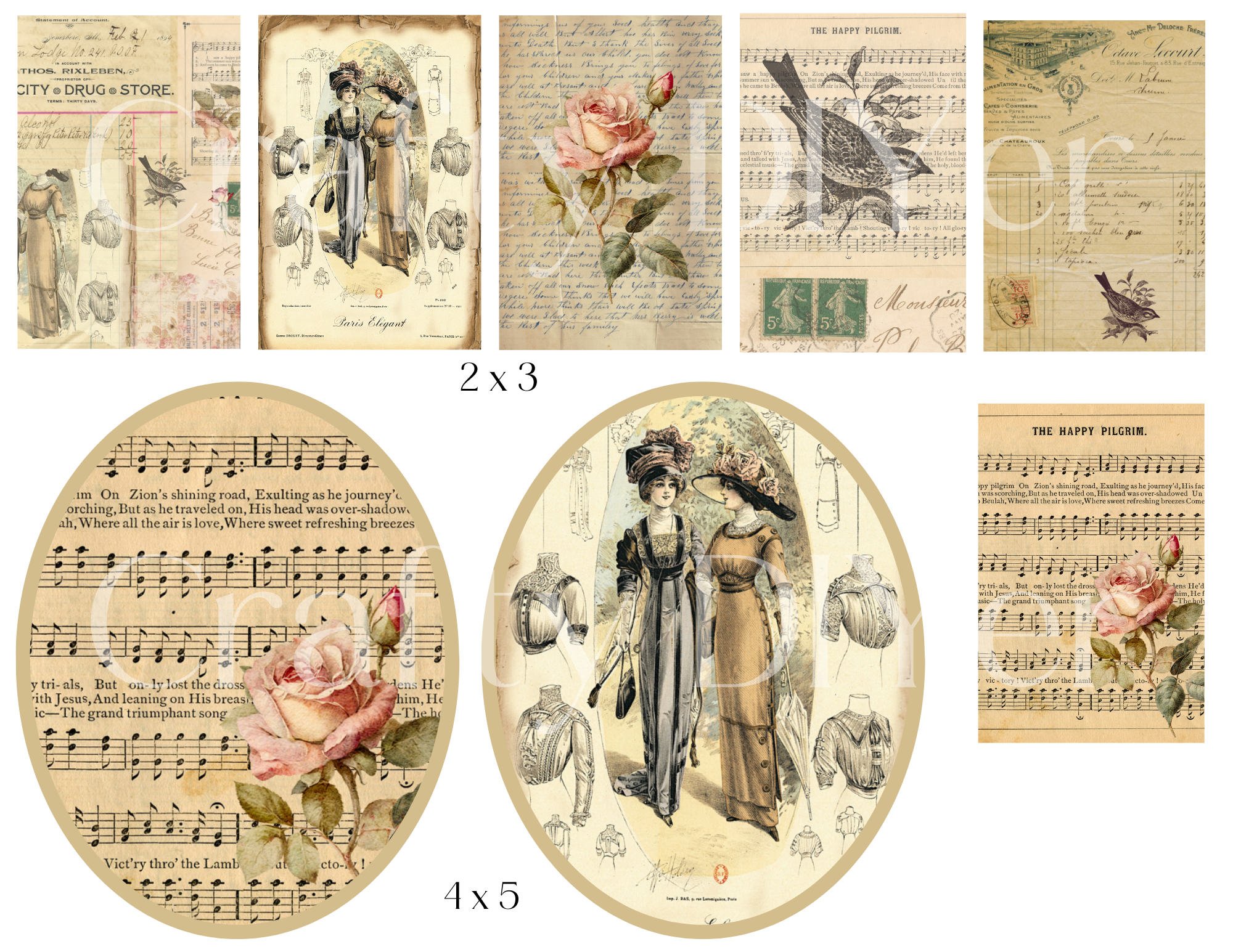 Vintage Journal Printable Set - The Crafty DIYer