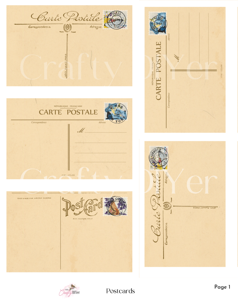 Printable Tuesday: Postcard Collection - The Crafty DIYer
