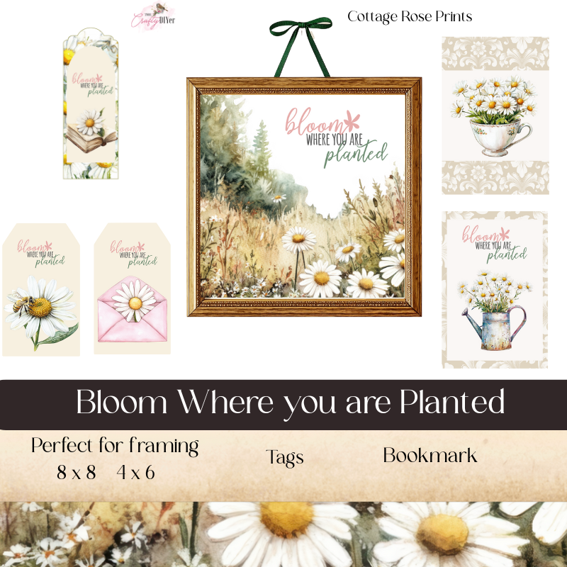 Bloom Where You Are Planted Digital Printables - The Crafty DIYer