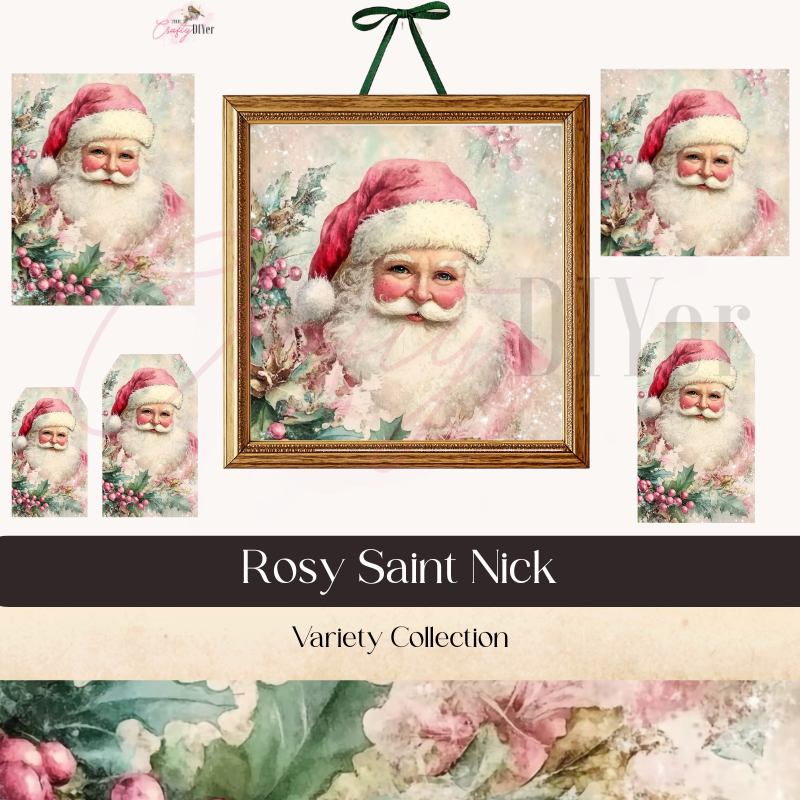 Rosy Saint Nick Digital Printables - The Crafty DIYer