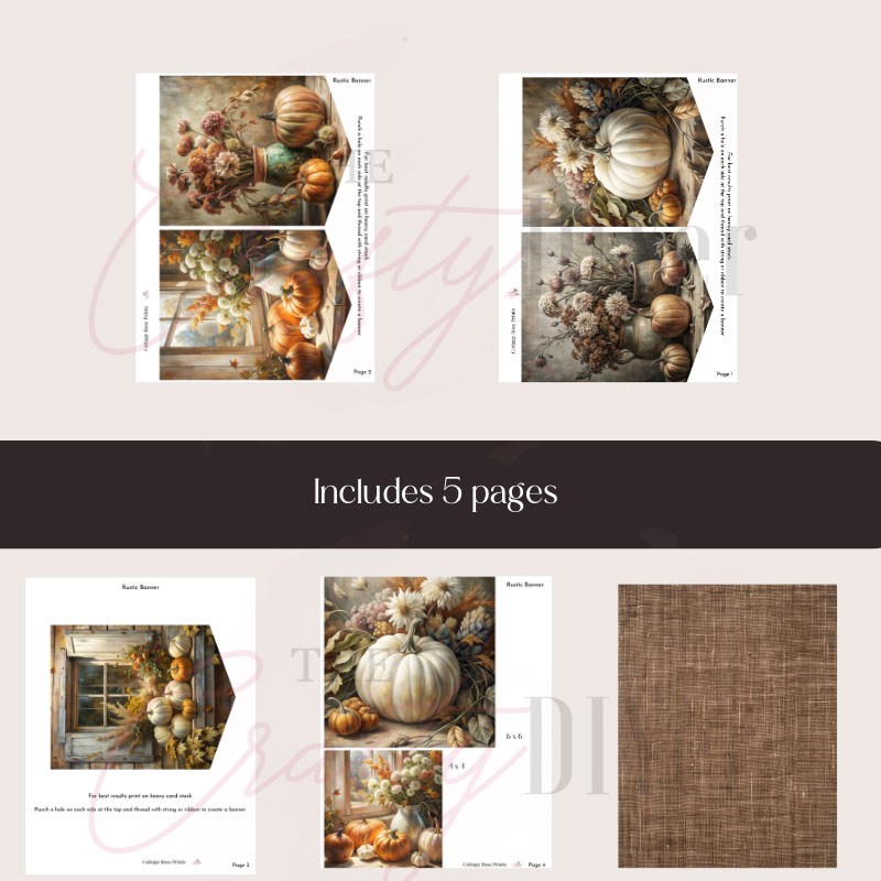 Rustic Banner Digital Printables - The Crafty DIYer