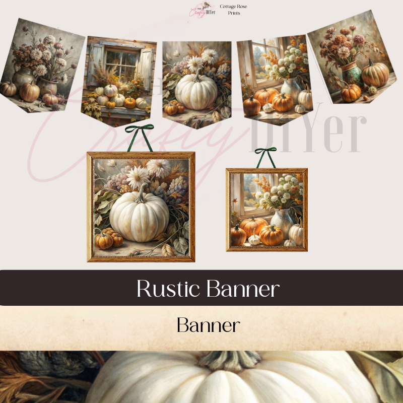 Rustic Banner Digital Printables - The Crafty DIYer