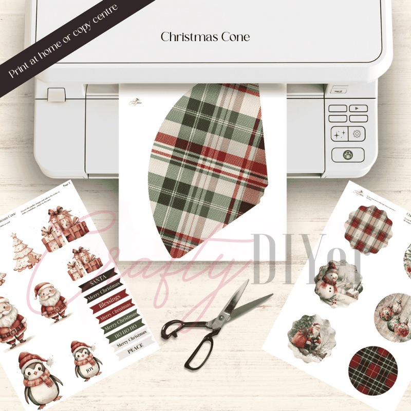 Christmas Cone Digital Printable - The Crafty DIYer