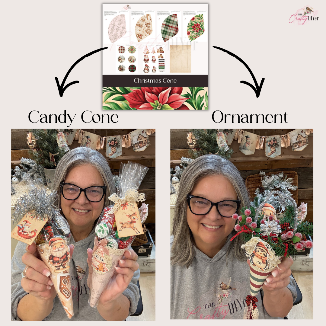 Christmas Cone Digital Printable - The Crafty DIYer