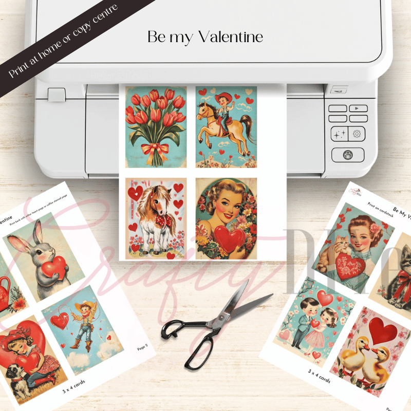 Be My Valentine Digital Printable - The Crafty DIYer