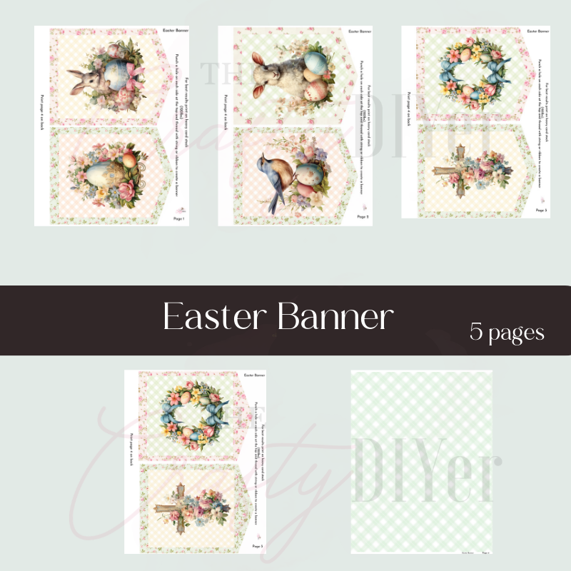Easter Banner Digital Printable - The Crafty DIYer